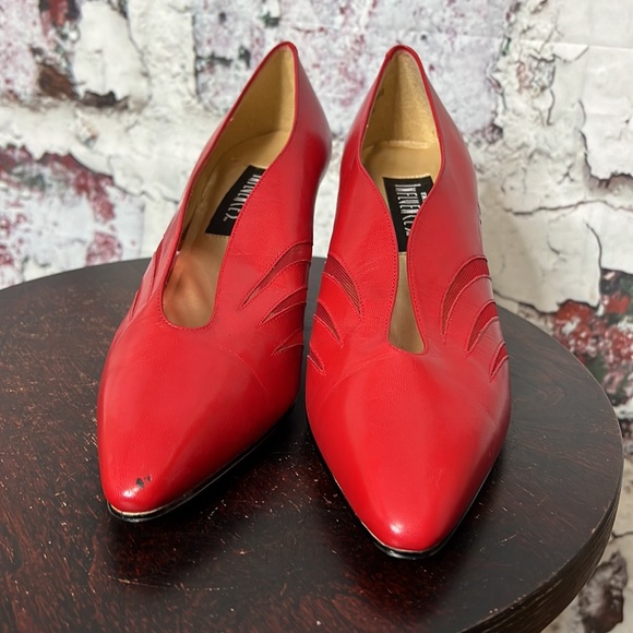 Vintage | Shoes | Vintage Red Heels Womens 85 Retro 8s | Poshmark